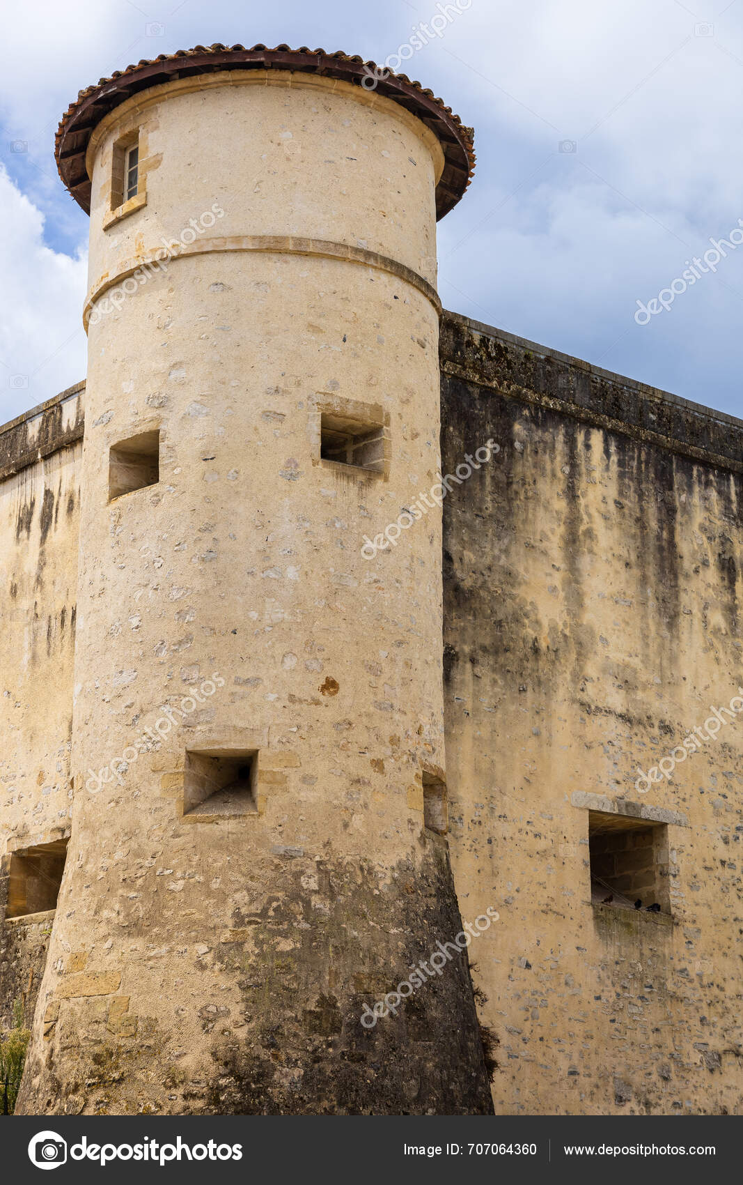 Corner Tower Chateau Vieux Castle Medieval Fortress Now Headquarters ...