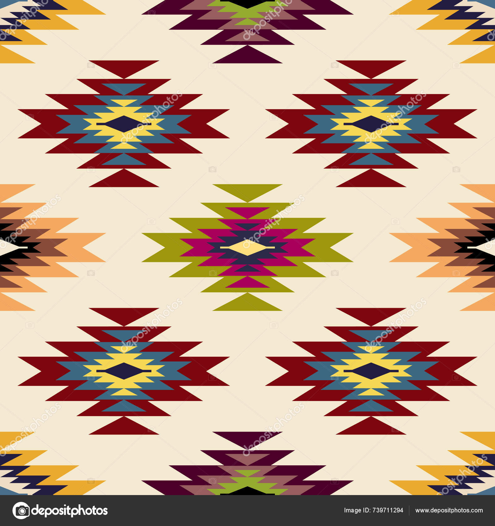 Geometric Ethnic Pattern Geometric Ethnic Pattern Native American ...