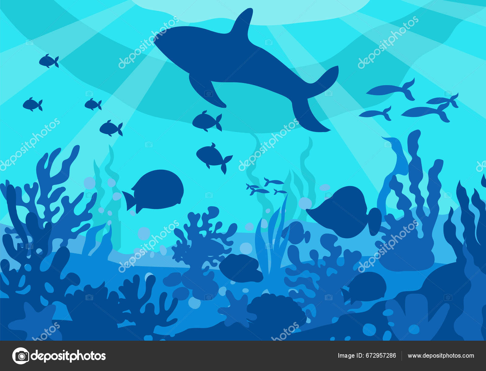 Ocean Silhouette Vector