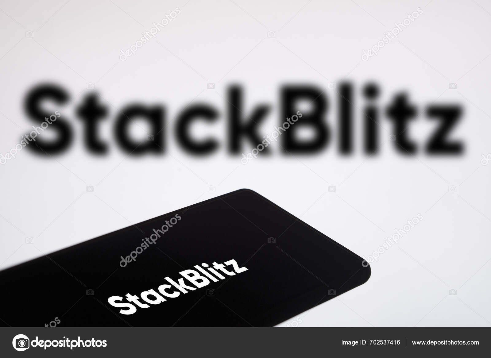 Dhaka Bangladesh February 2024 Stackblitz Logo Displayed Smartphone — Stock Editorial Photo ...