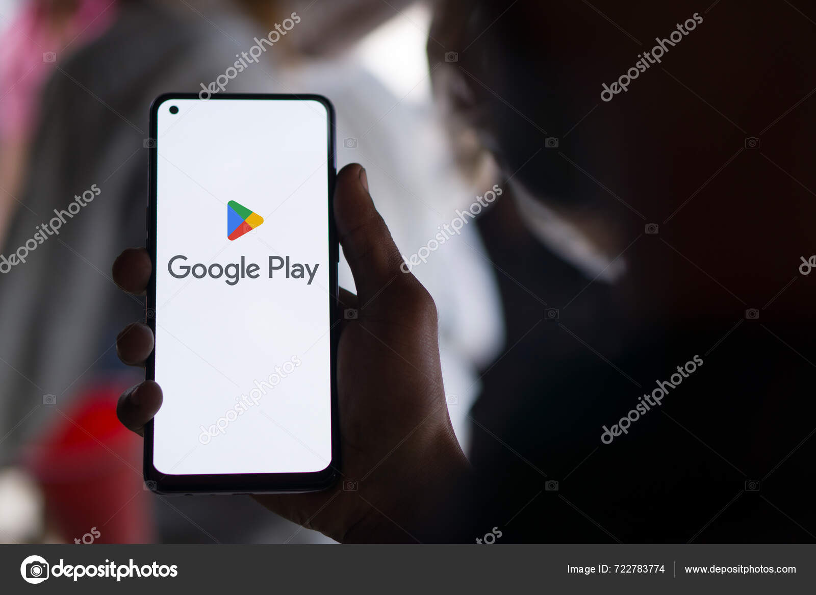 Dhaka Bangladesh May 2024 Google Play Store Logo Displayed Smartphone ...