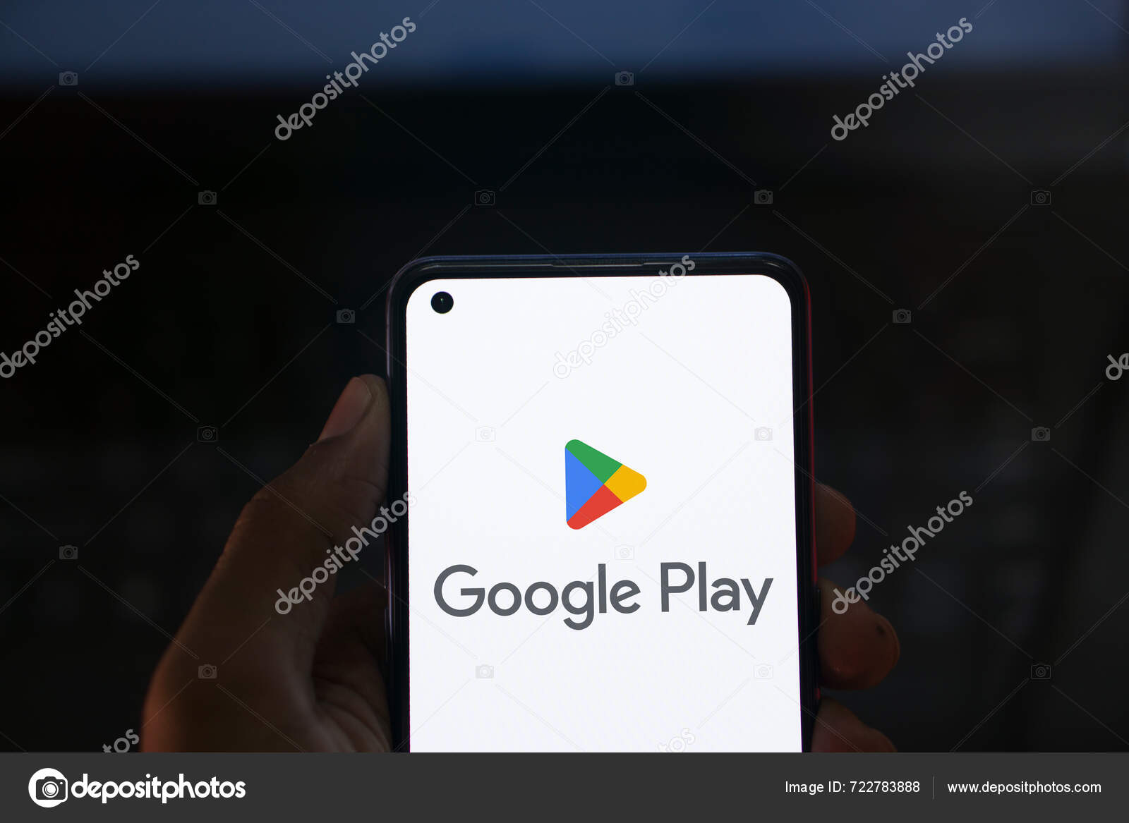 Dhaka Bangladesh May 2024 Google Play Store Logo Displayed Smartphone ...