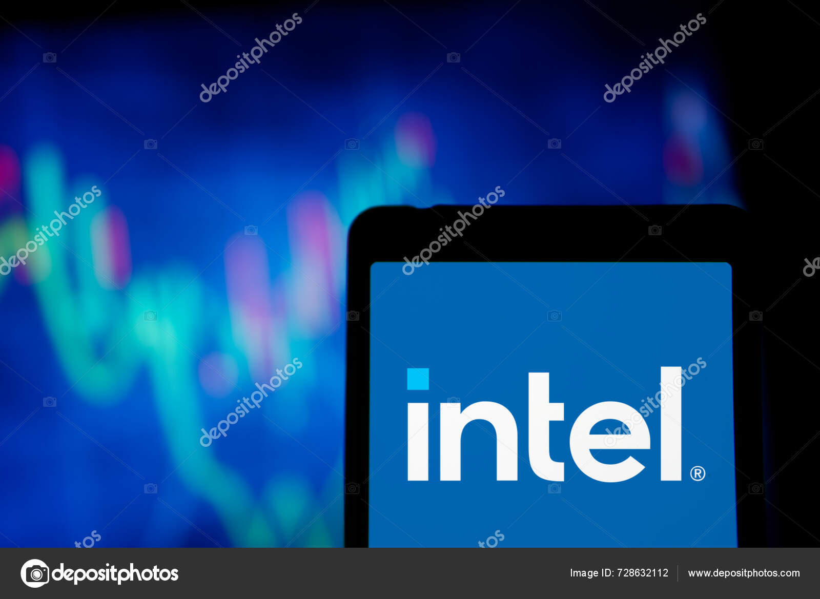 Dhaka Bangladesh June 2024 Intel Logo Displayed Smartphone — Stock ...