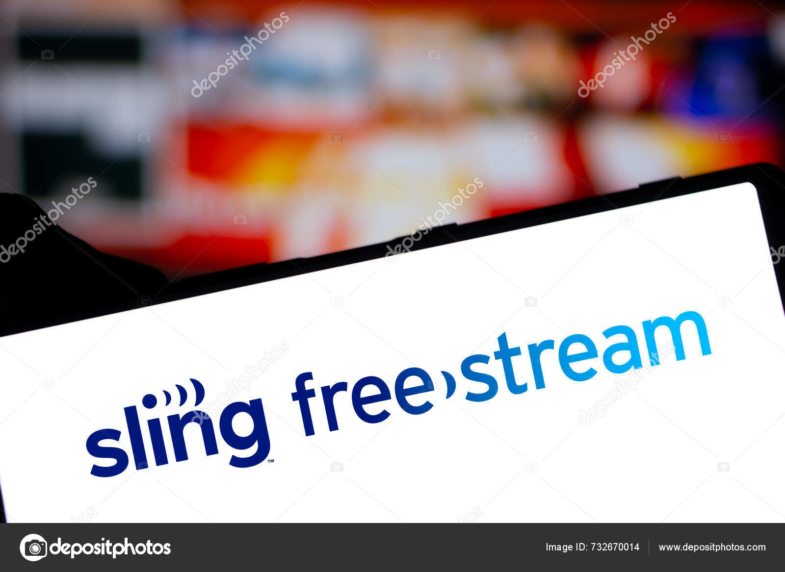 Dhaka Bangladesh July 2024 Sling Free Stream Logo Displayed Smartphone — Stock Editorial Photo ...