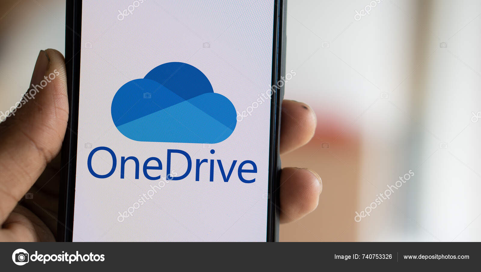 Dhaka Bangladesh Aug 2024 Microsoft Onedrive Logo Displayed Smartphone ...