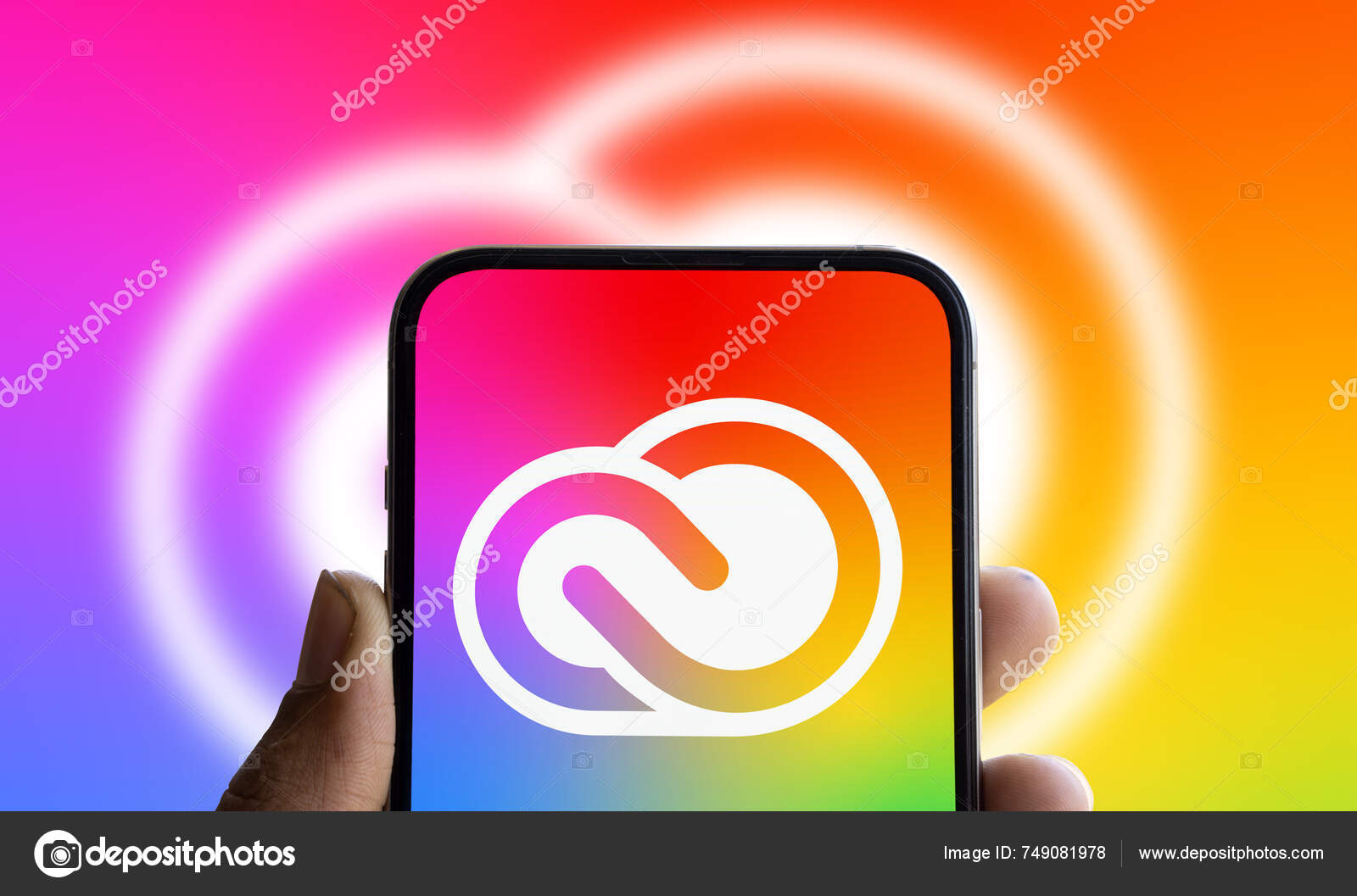 Dhaka Bangladesh Sep 2024 Adobe Creative Cloud Logo Displayed Smartphone — Stock Editorial Photo ...