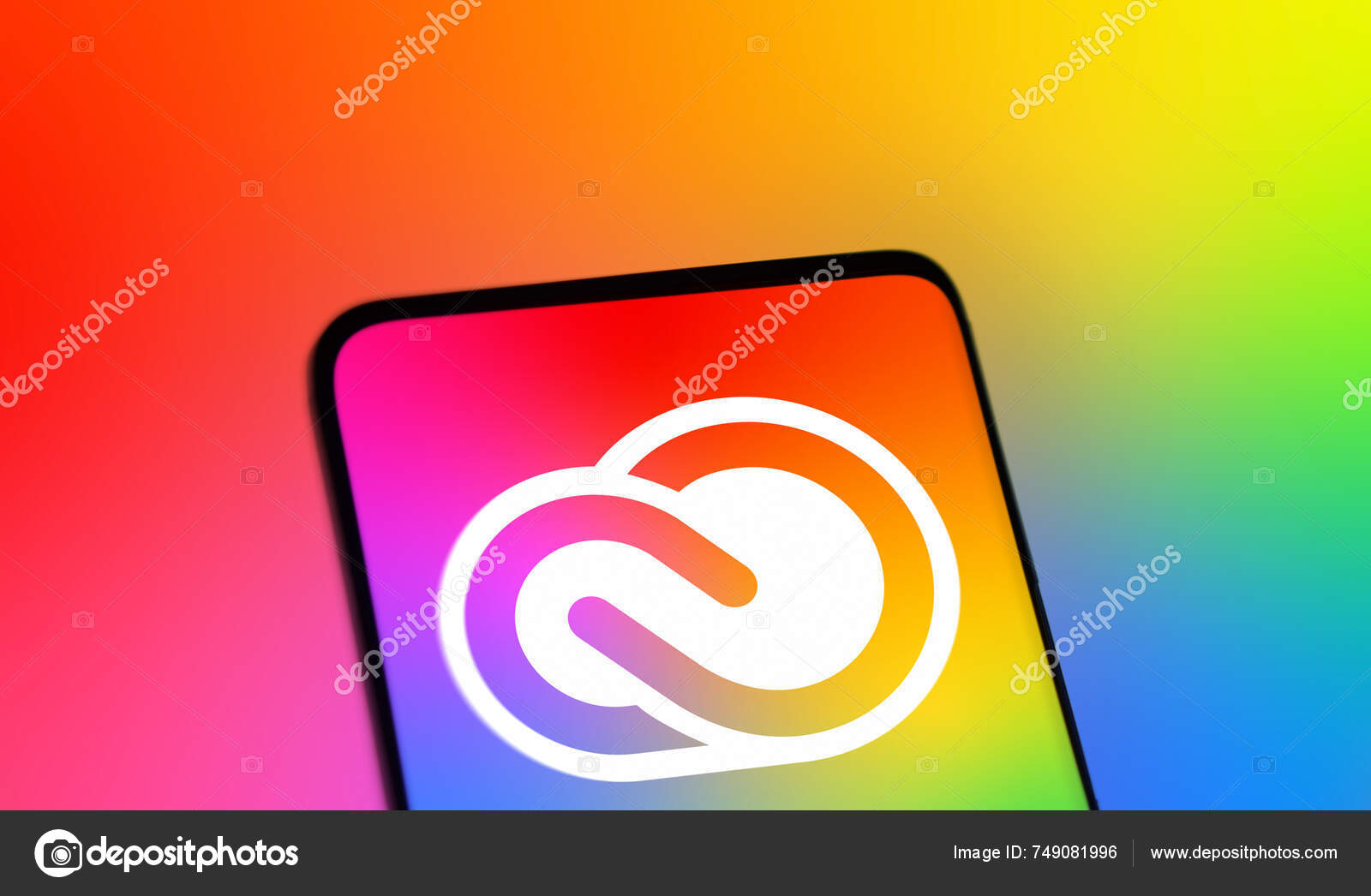 Dhaka Bangladesh Sep 2024 Adobe Creative Cloud Logo Displayed Smartphone — Stock Editorial Photo ...