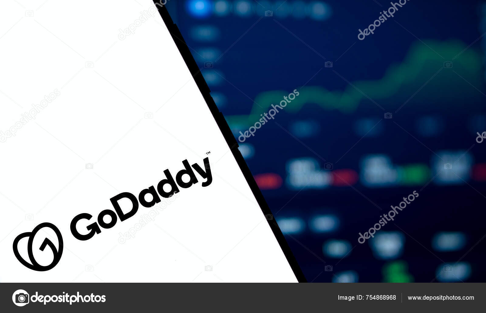 Dhaka Bangladesh Oct 2024 Godaddy Logo Displayed Smartphone — Stock ...