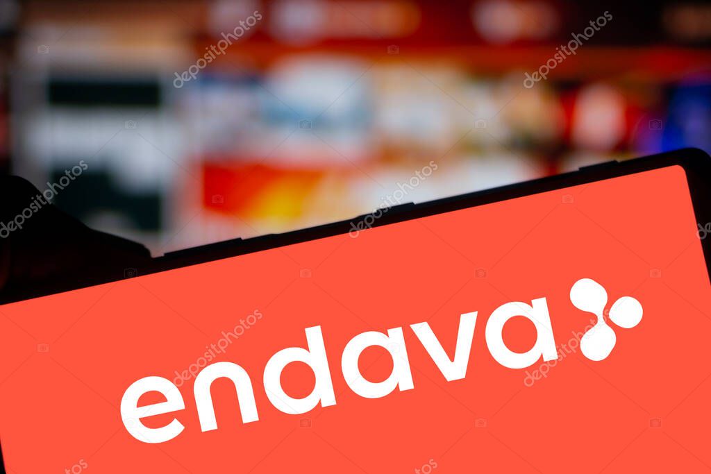 Dhaka, Bangladesh 16 Oct 2024: el logotipo de Endava se muestra en el teléfono inteligente. 2024