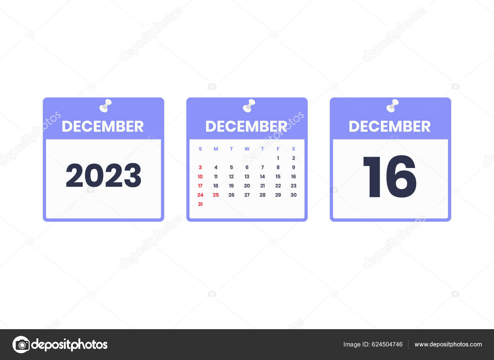Diseño Del Calendario Diciembre Diciembre 2023 Icono Del Calendario ...
