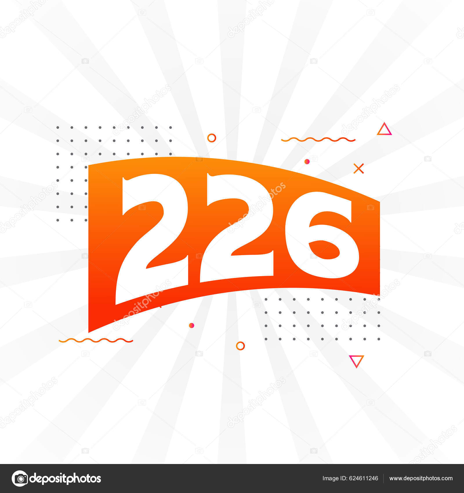 226 Number Vector Font Alphabet Number 226 Decorative Element Stock Stock Vector Image by ©Stock ...