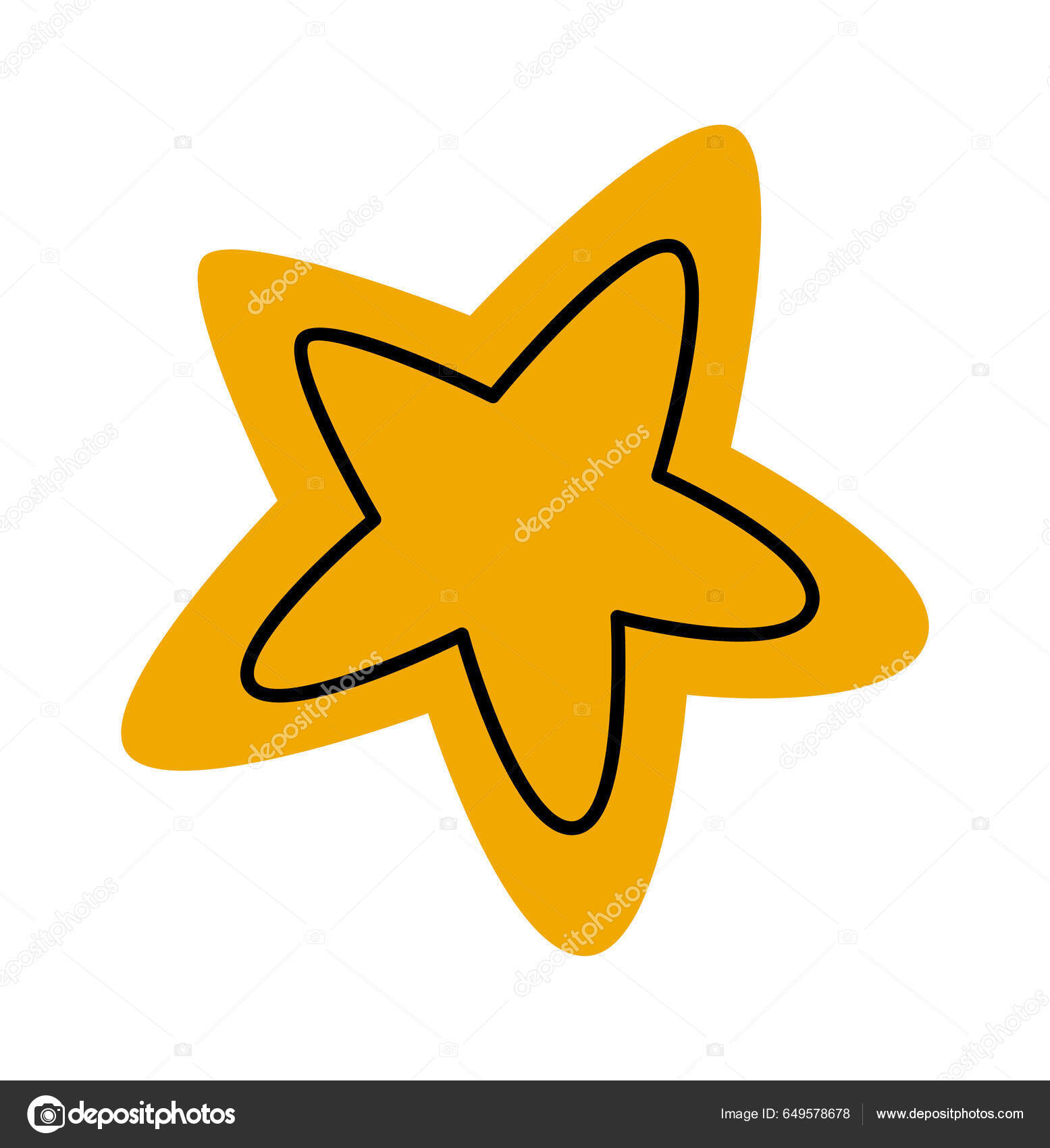 Hand Drawn Star Vector Illustration Stock Vector by ©Lookz 649578678