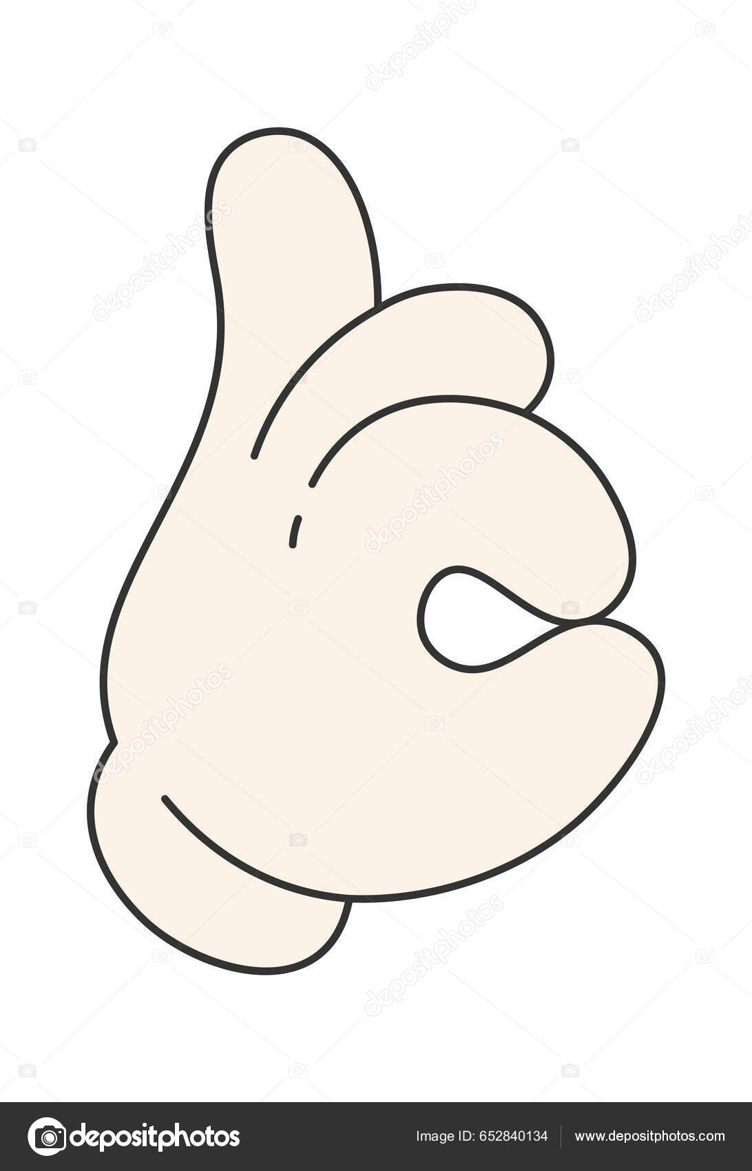 Tecknad Hand Underteckna Vektor Illustration vektor av ©Lookz 652840134