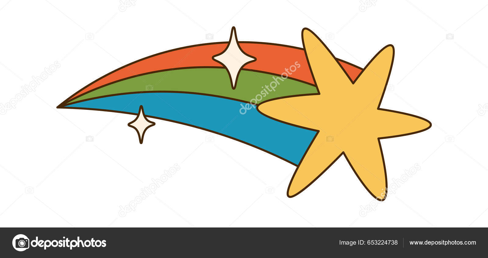Flying Star Icon Vector Illustration Stock Vector by ©Lookz 653224738
