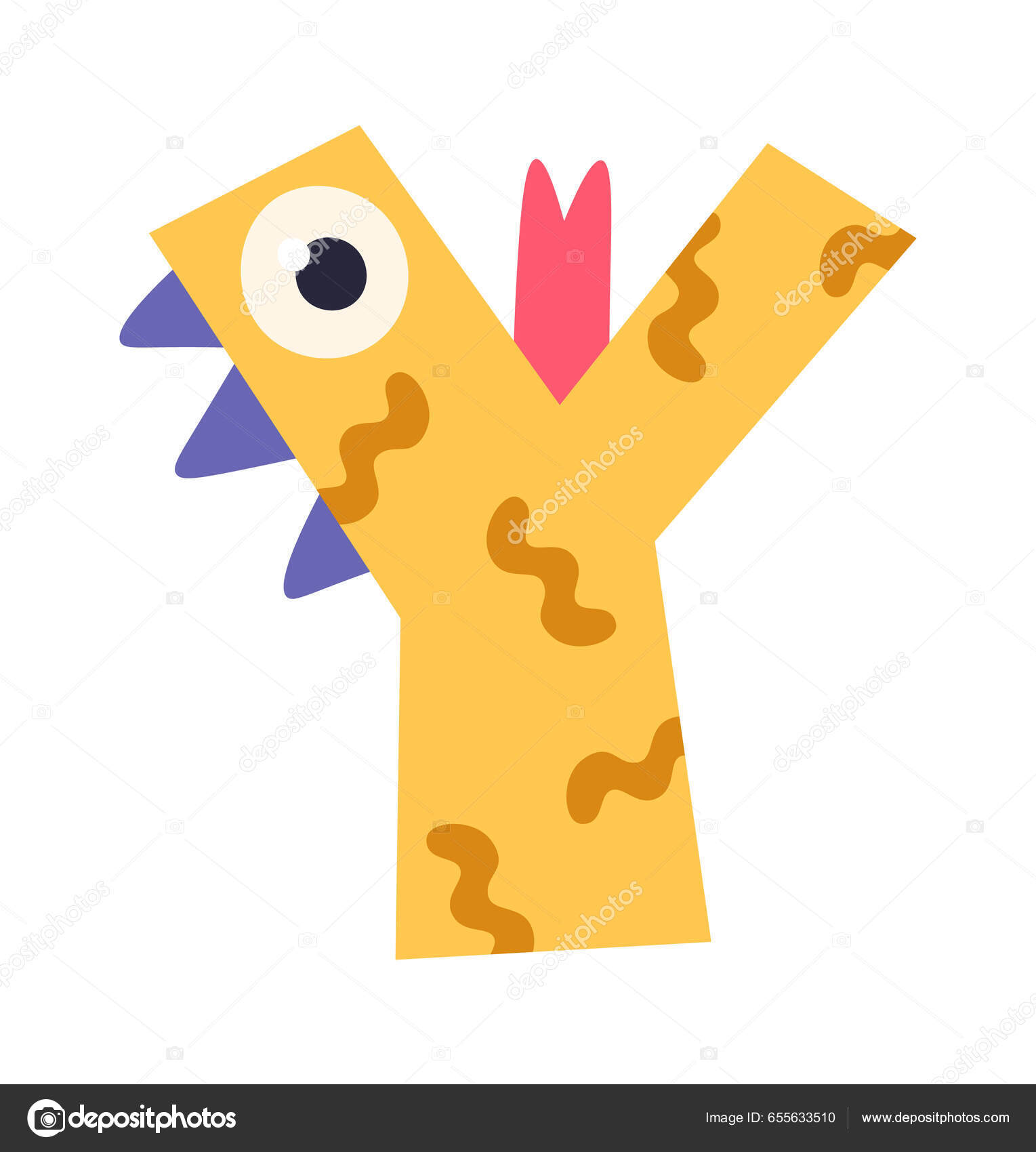 Monster Alphabet Letra Vector Ilustración Vector de stock por ©Lookz ...