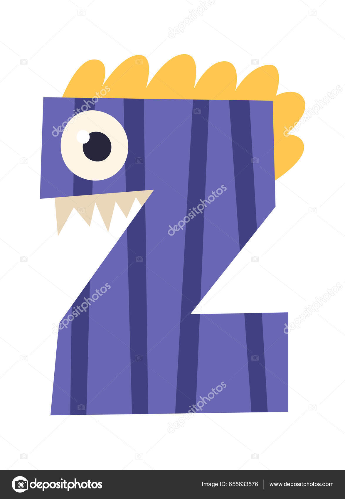 Monster Alphabet Letra Vector Ilustración Vector de stock por ©Lookz ...