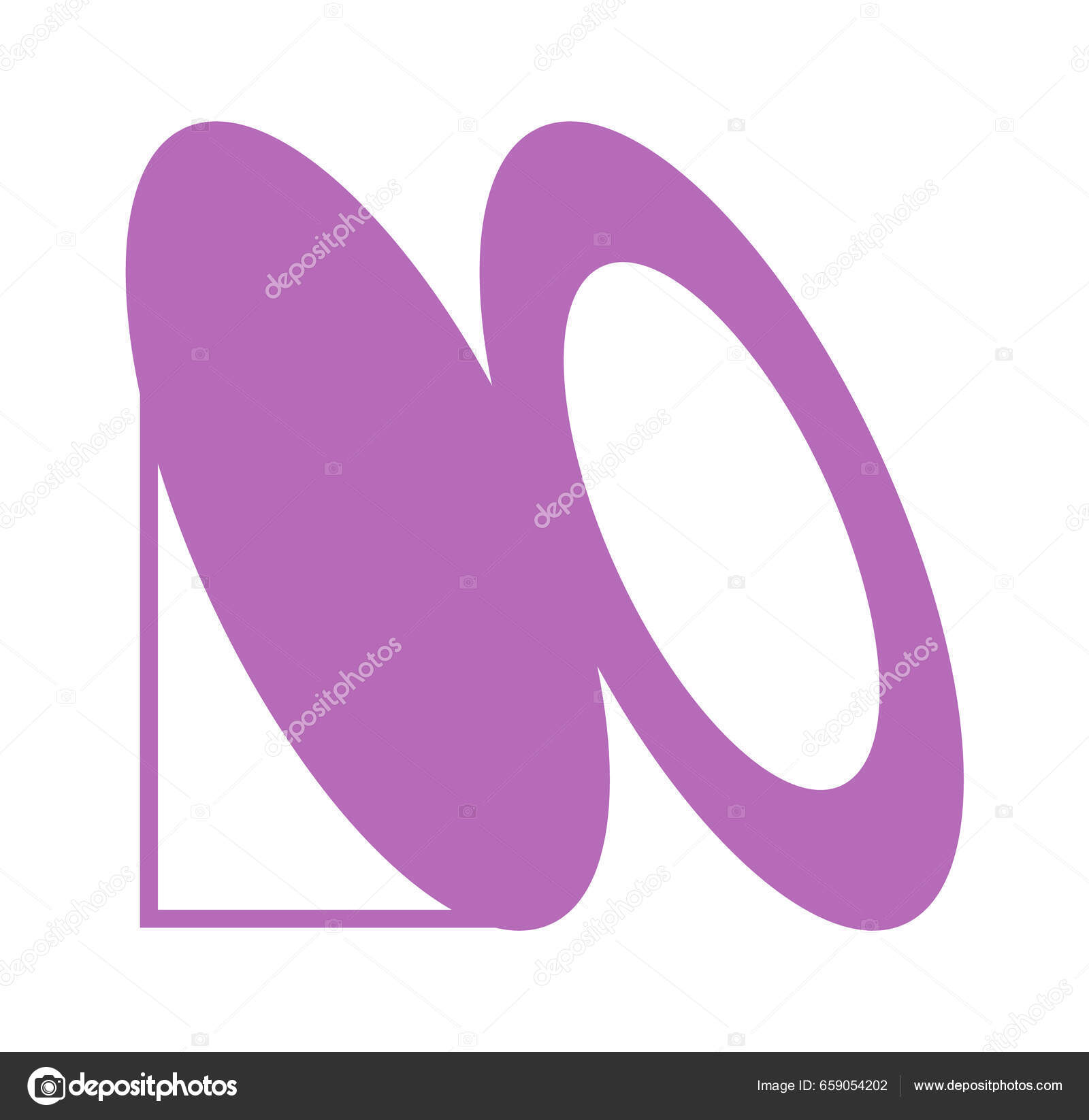 Modern Futuristic Rounded Figure Vector Illustration Stock Vector by ...