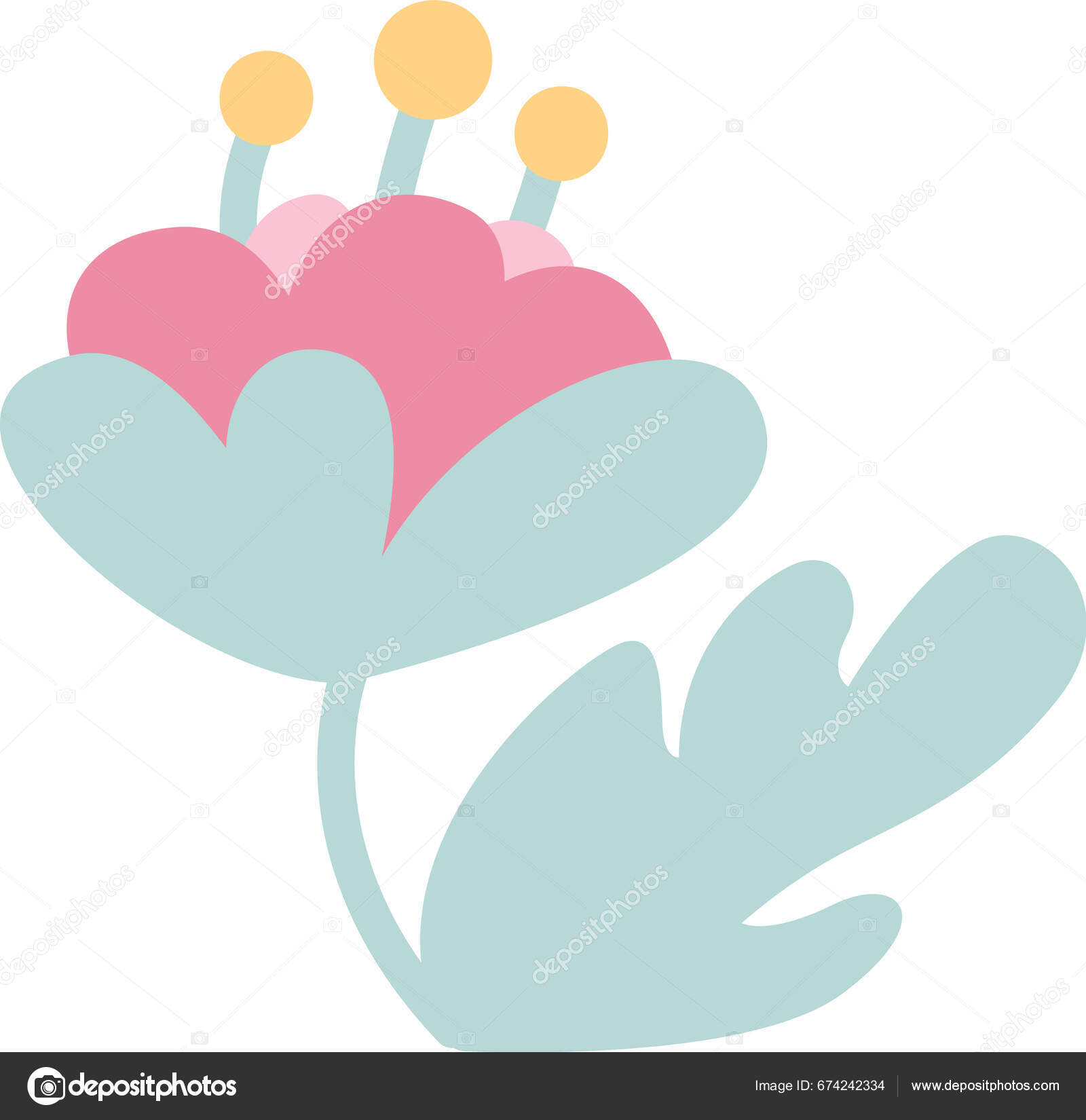 Flower Stem Vector Illustration Stock Vector by ©Lookz 674242334