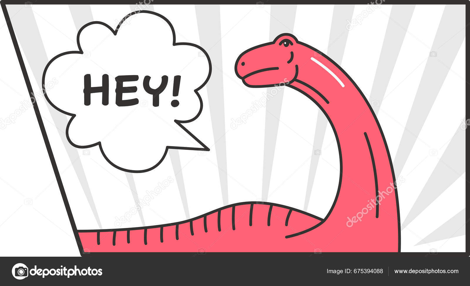 Dinosaur Pop Comic Sticker Vector Illustration Stock Vector by ©Lookz ...