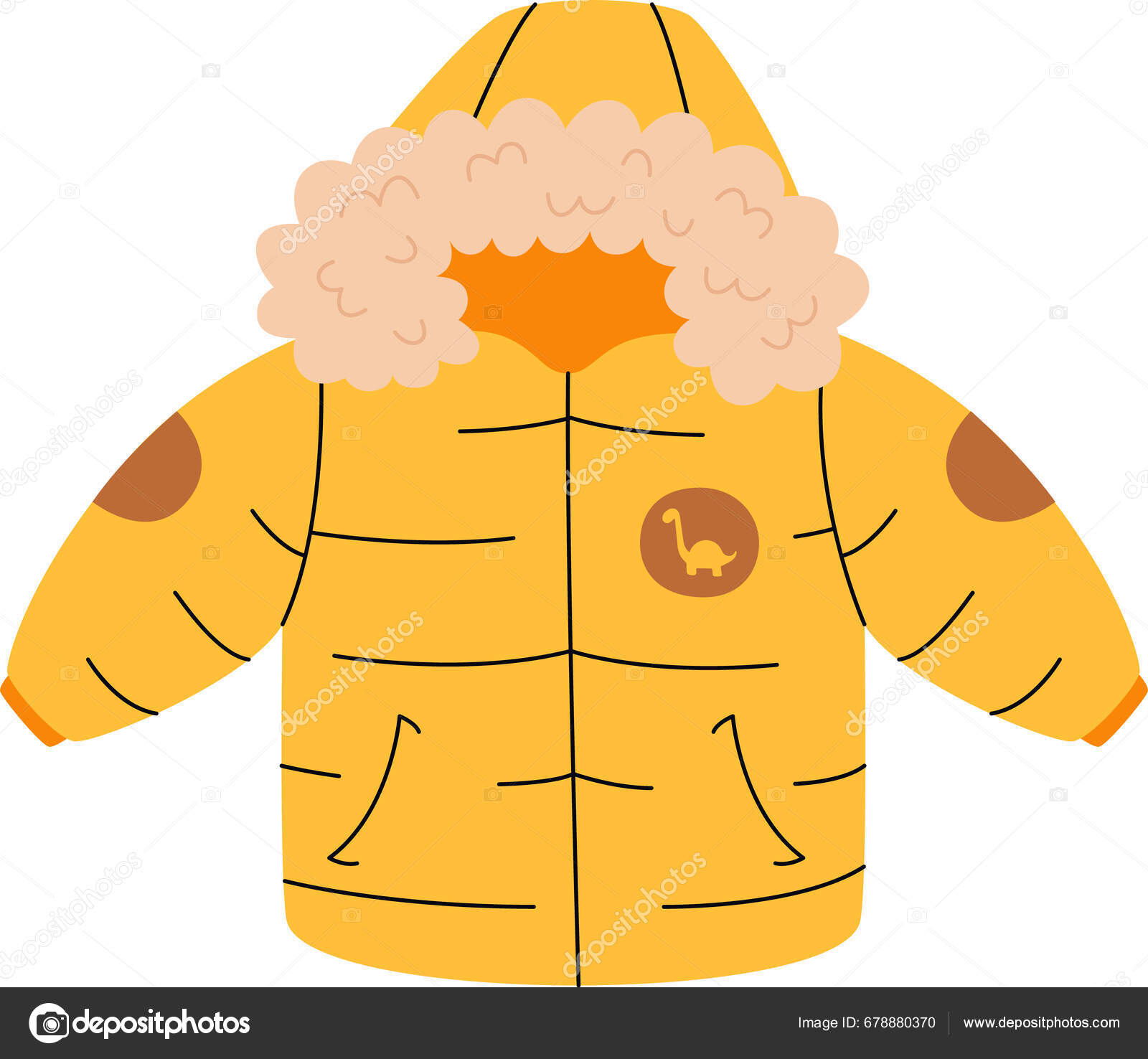 Chaqueta Infantil Con Capucha Vector Ilustración Vector de stock ...