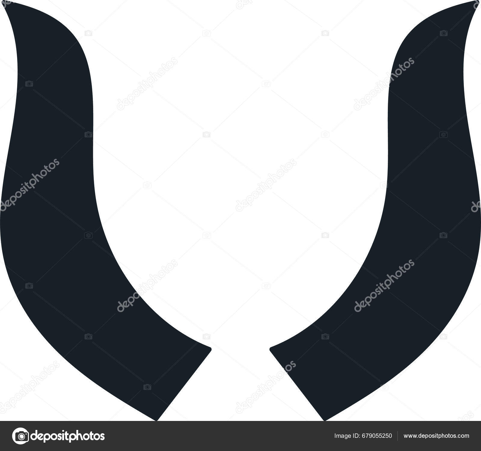 Silueta Cuernos Cabra Vector Ilustración Vector de stock #679055250 de ...