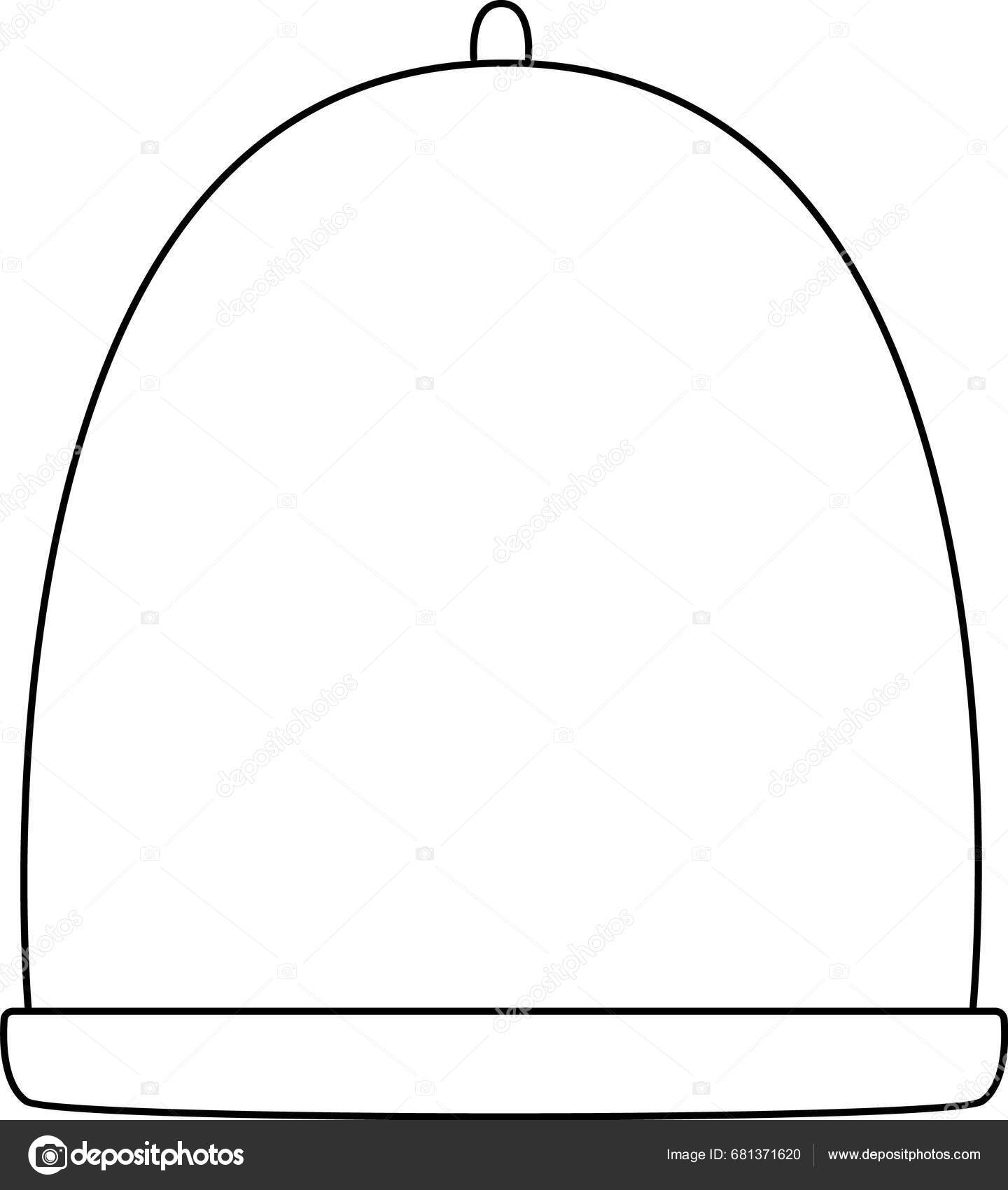 Food Cover Dome Outline Vector Illustration Stock Vector by ©Lookz ...