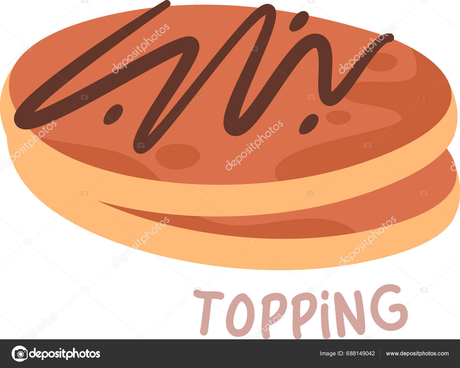 Pancakes Topping Vector Illustration Stock Vector by ©Lookz 688149042