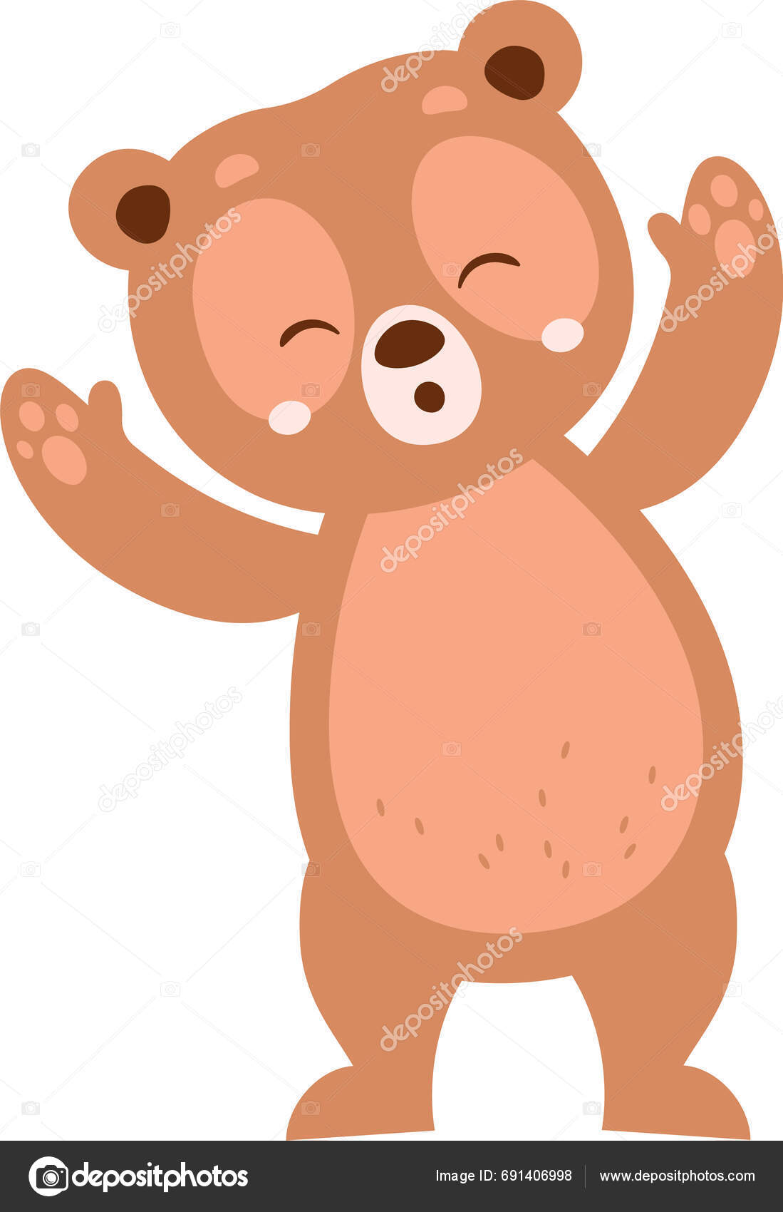 Bear Animal Happy Vector Illustration Stock Vector by ©Lookz 691406998