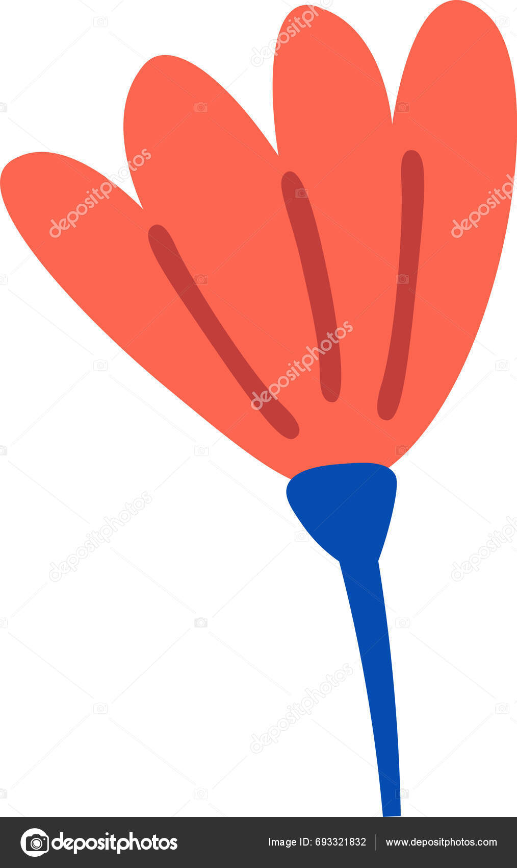 Flower Stem Vector Illustration Stock Vector by ©Lookz 693321832