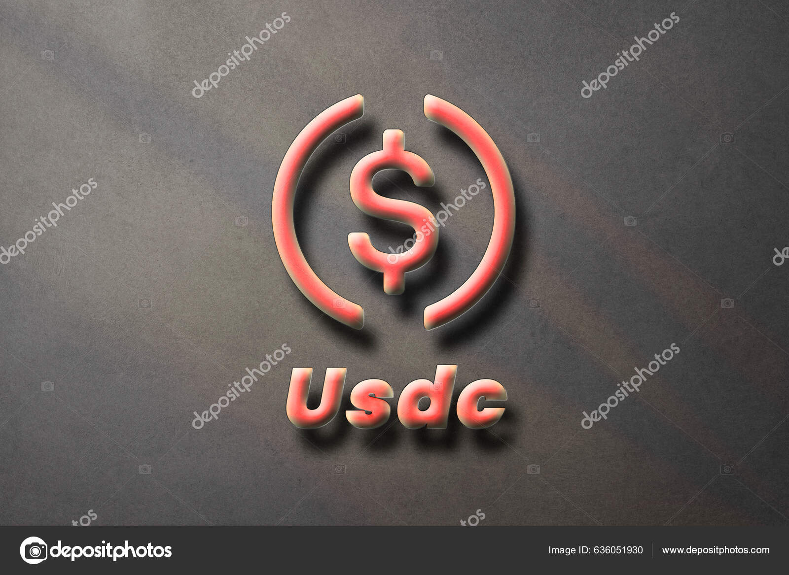 Usd Coin Usdc Cryptocurrency Coin Logo Symbol Banner Background — Stock ...