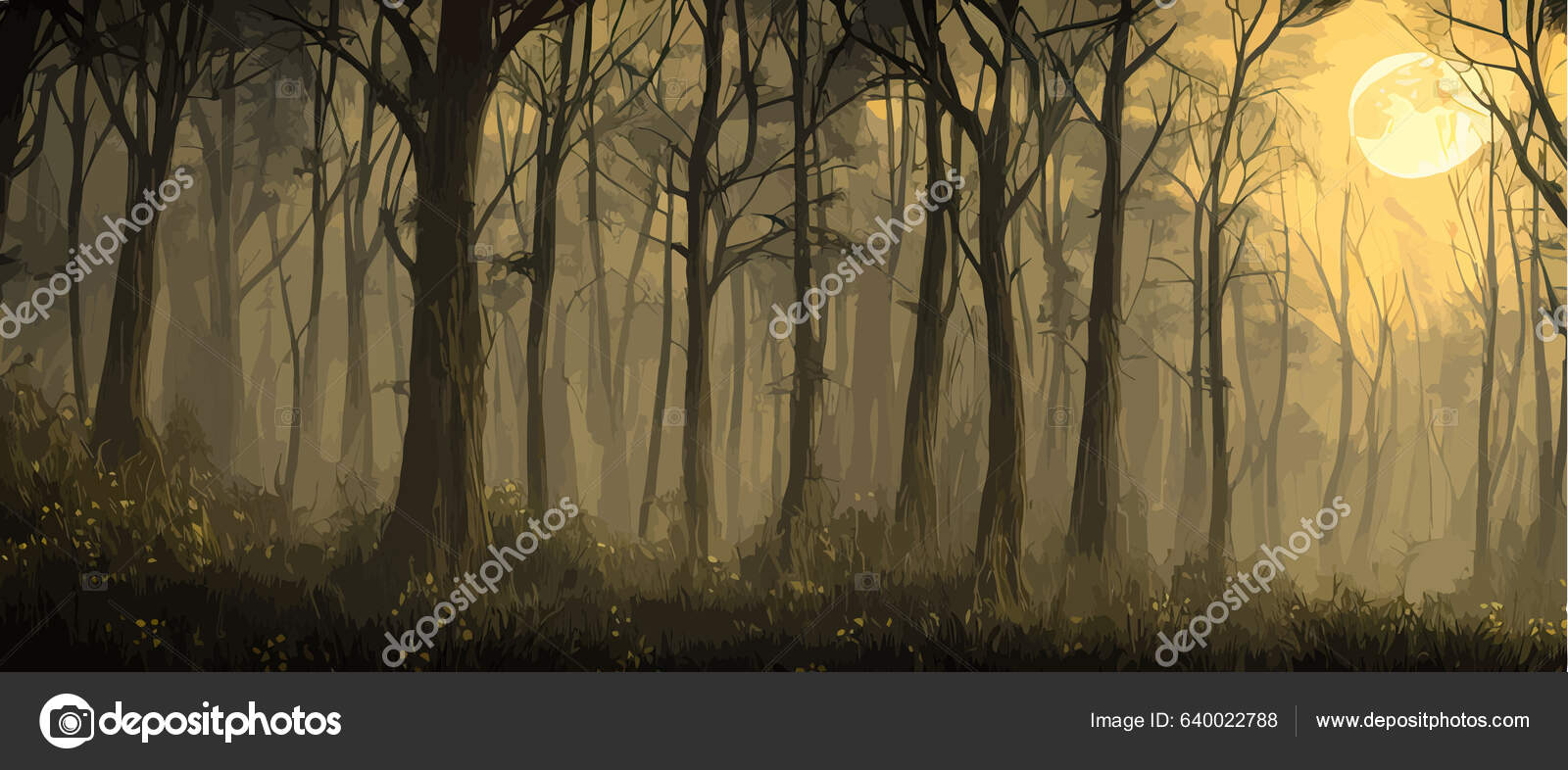Terrifying Surreal Forest Unreal World Mysterious Forest Danger Fear ...