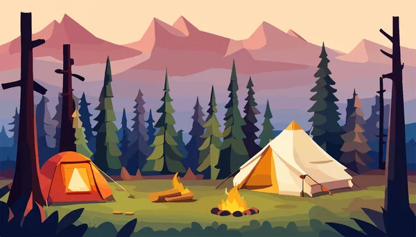 Camp forest Stock Photos, Royalty Free Camp forest Images | Depositphotos