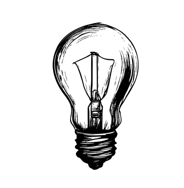 Hand Drawn Light Bulb Vector Illustration Vector Light Bulb Icon Stock Vector by ©levchishinae ...