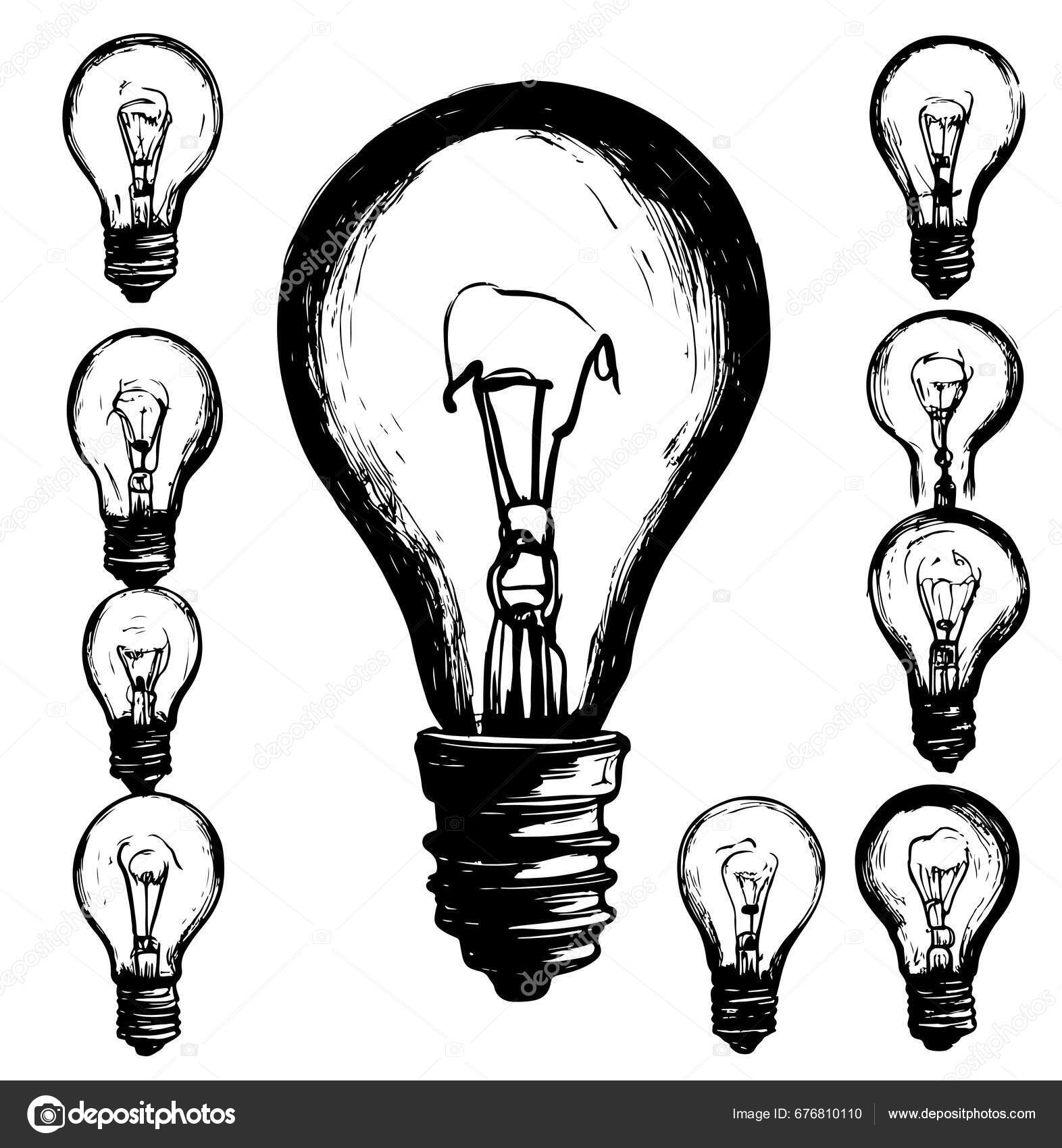 Hand Drawn Light Bulb Vector Illustration Vector Light Bulb Icon Stock ... Hand Drawn Light Bulb Vector Illustration Vector Light Bulb Icon Stock ...