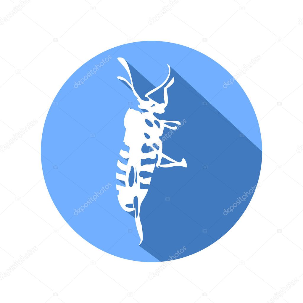 Diseño vectorial de plagas de insectos de plantas con largas sombras ...