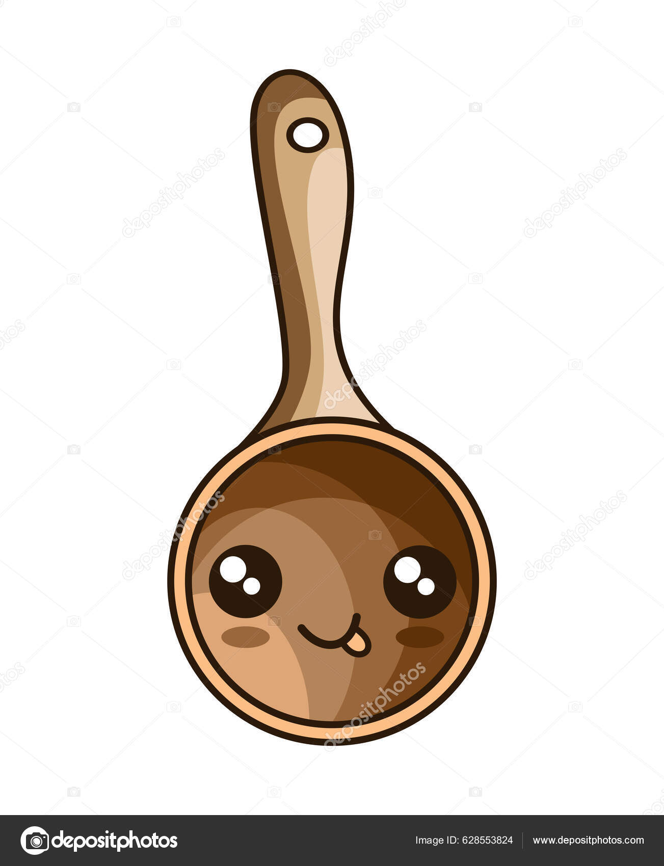 Emoticon Spoon Want Design Vector Illustration Minimalist Icon Stock ...