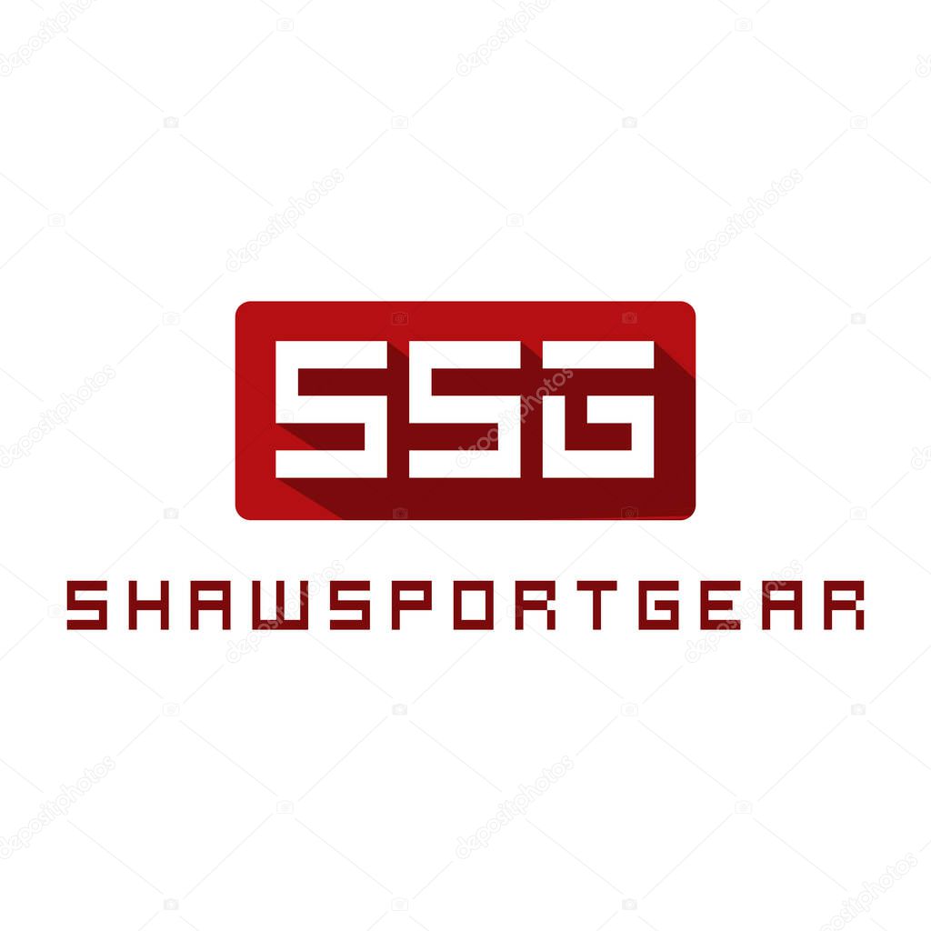 SSG combinación de letras logo diseño vector ilustración fondo blanco 2023