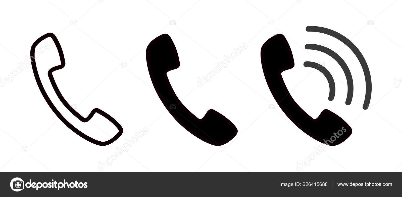 Icono Del Teléfono Sobre Fondo Blanco Vector de stock por ©robert6666 ...