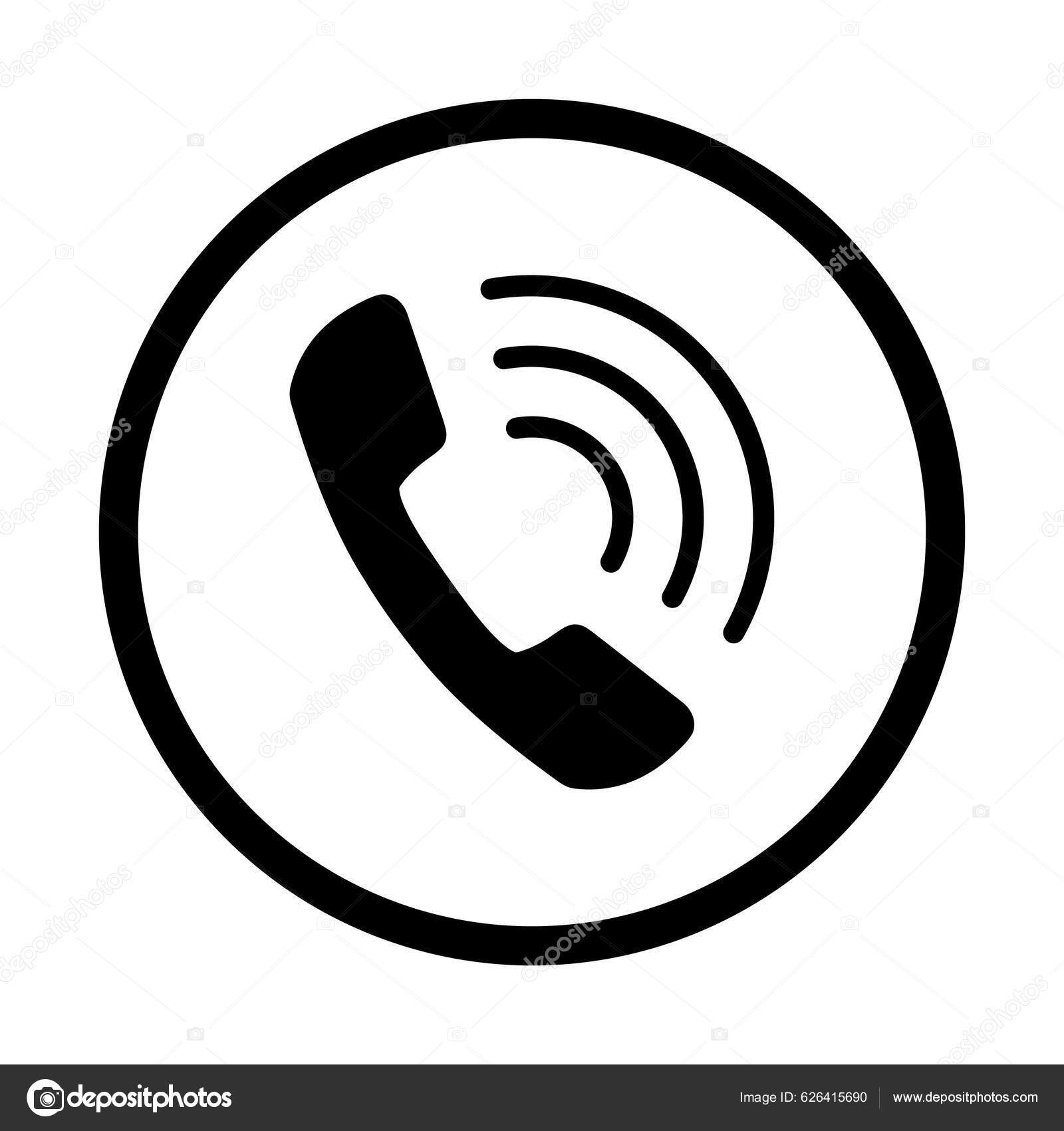 Phone Icon White Background Stock Vector by ©robert6666 626415690