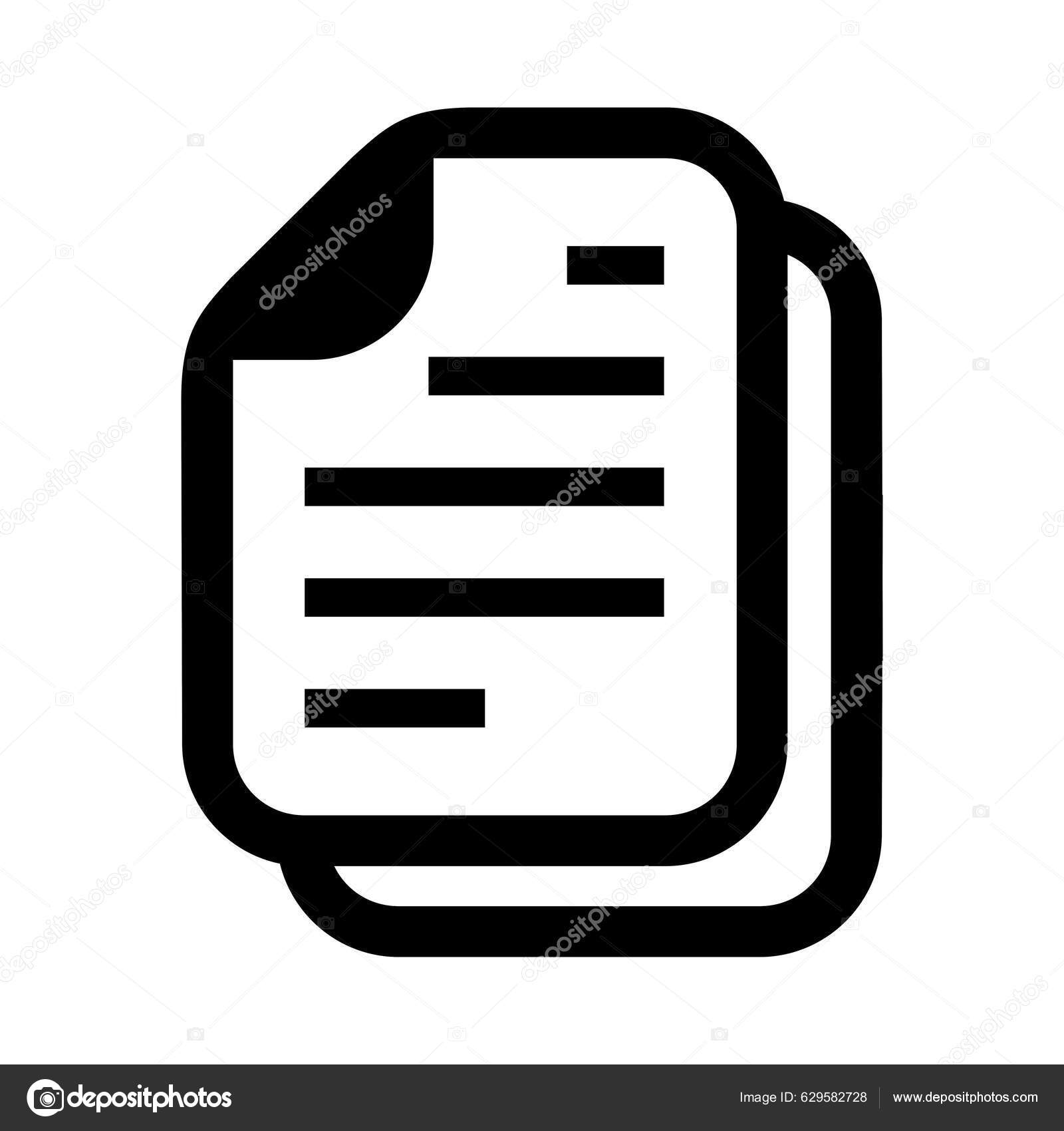 Document Icon White Background Stock Vector by ©robert6666 629582728