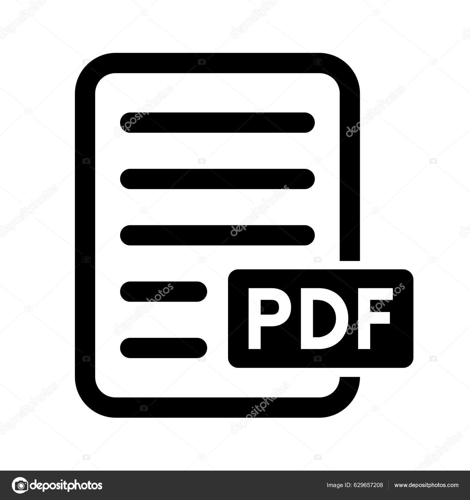 Pdf File Icon White Background Stock Vector by ©robert6666 629657208