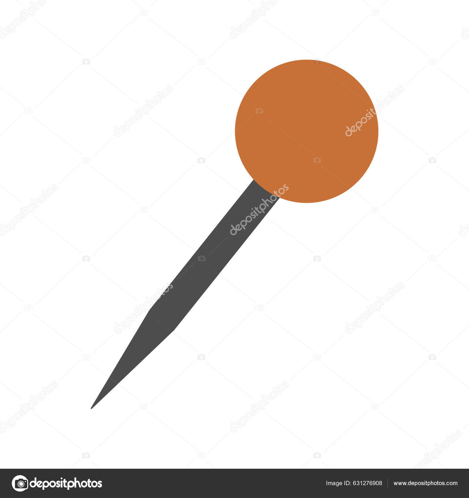 Pin Icon White Background Stock Vector by ©robert6666 631276908