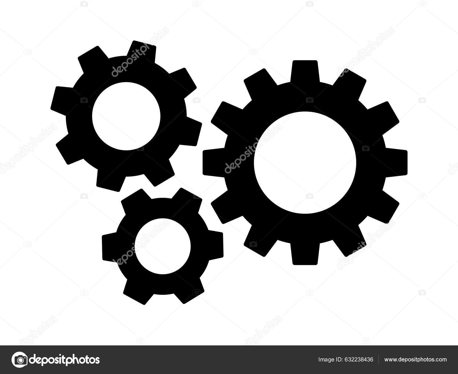 Engranajes Sobre Fondo Blanco Vector de stock #632238436 de ©robert6666