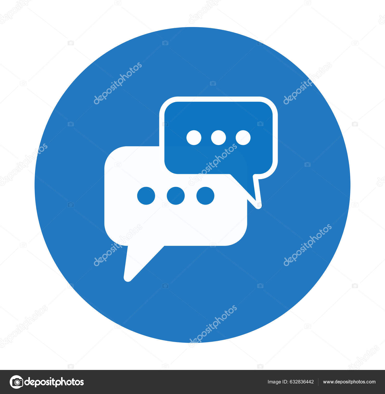 Chat Icon White Background Stock Vector by ©robert6666 632836442
