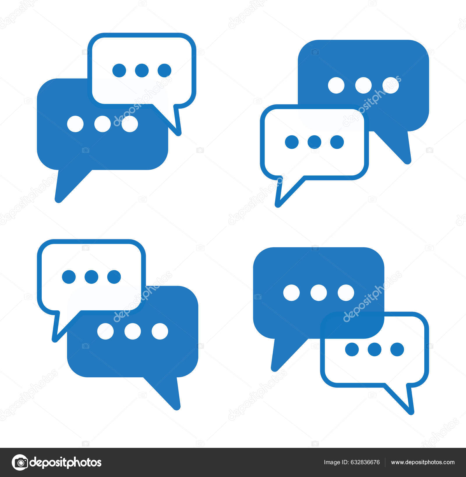 Ikon Obrolan Pada Latar Belakang Putih Vektor Stok oleh ©robert6666 ...