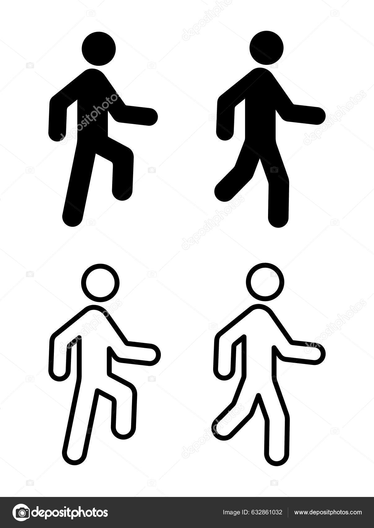 Silhouette Man Motion Icon Stock Vector by ©robert6666 632861032