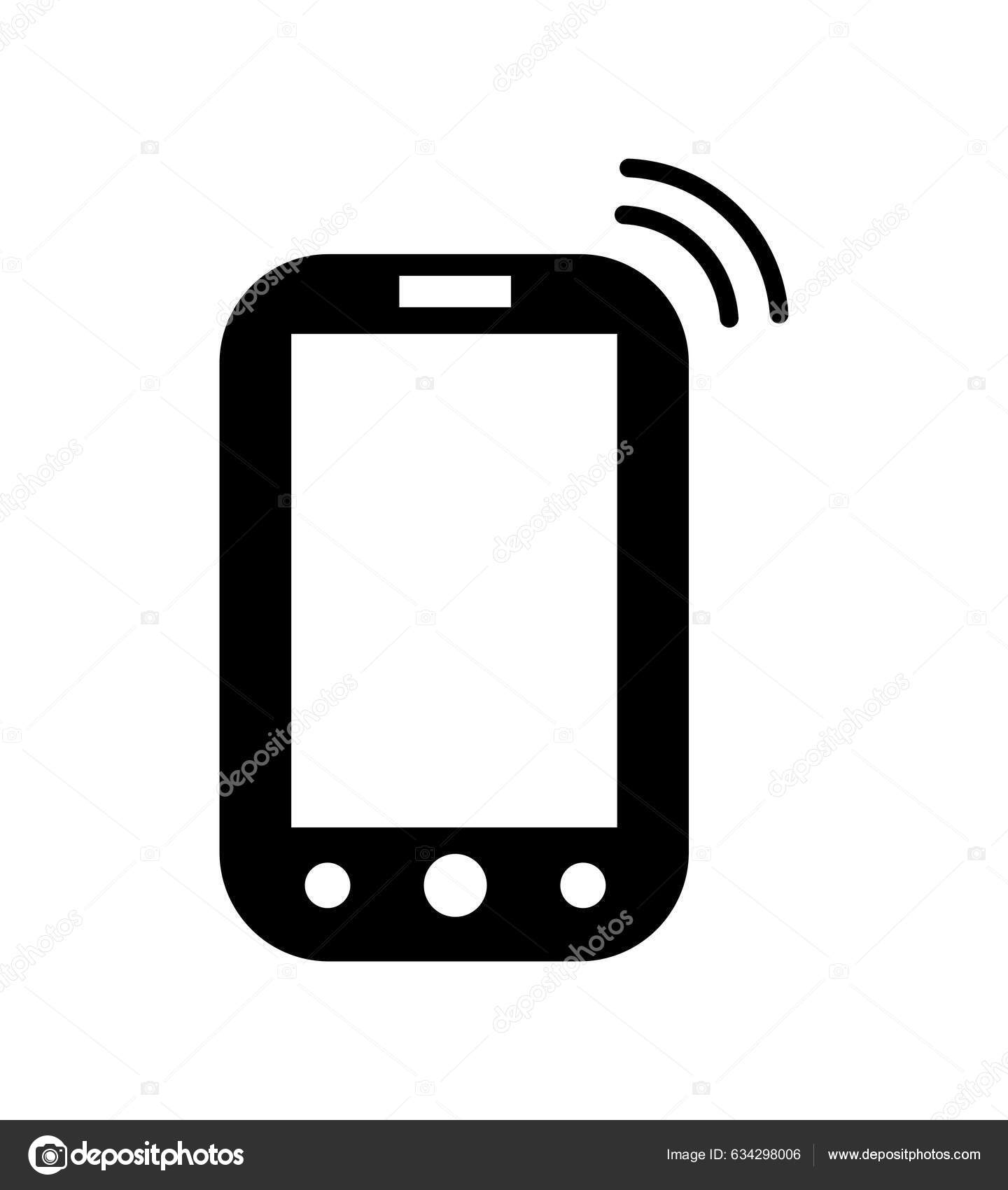 Icono Del Teléfono Sobre Fondo Blanco Vector de Stock de ©robert6666 ...