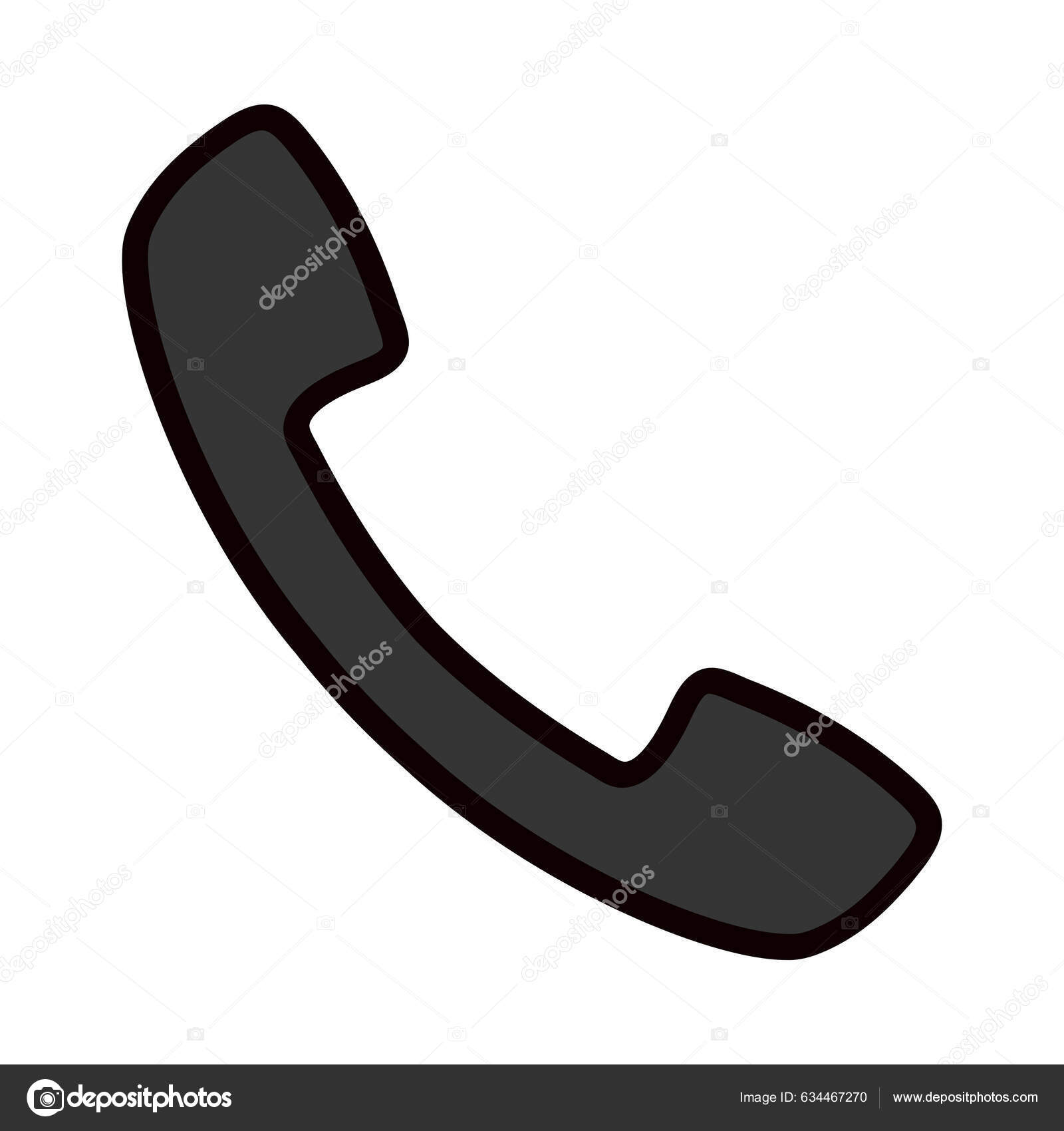 Ícone Telefone Fundo Branco imagem vetorial de robert6666© 634467270