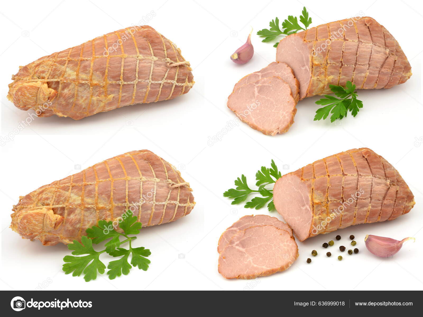 Solomillo Asado Aislado Sobre Fondo Blanco — Foto de stock #636999018 ...