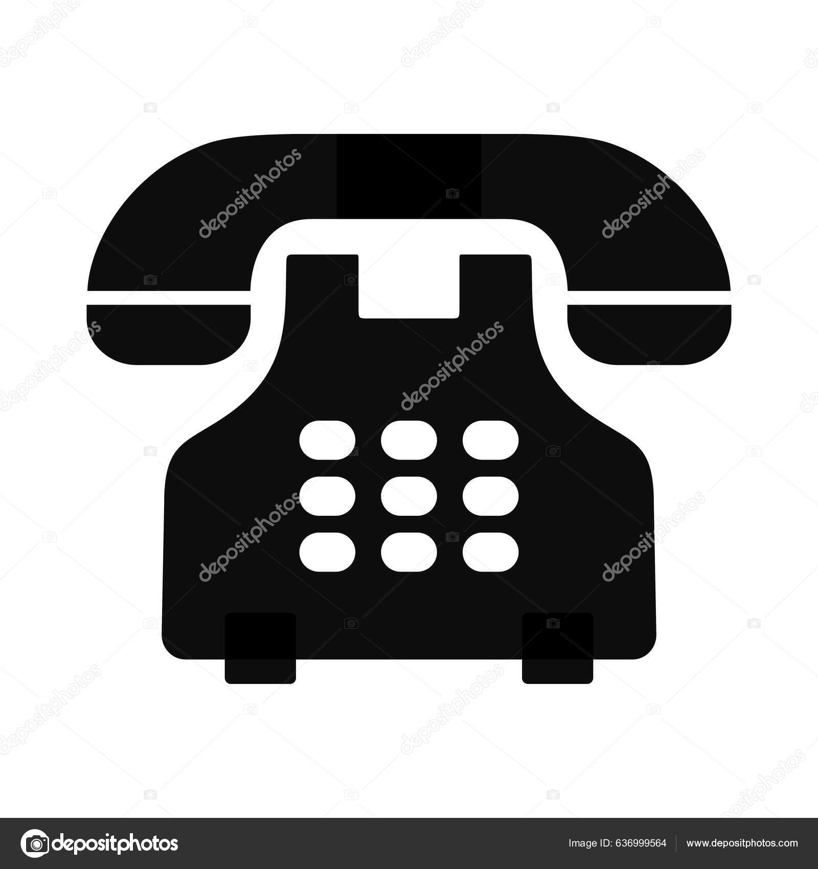 Ikon Telepon Pada Latar Belakang Putih Vektor Stok oleh ©robert6666 ...